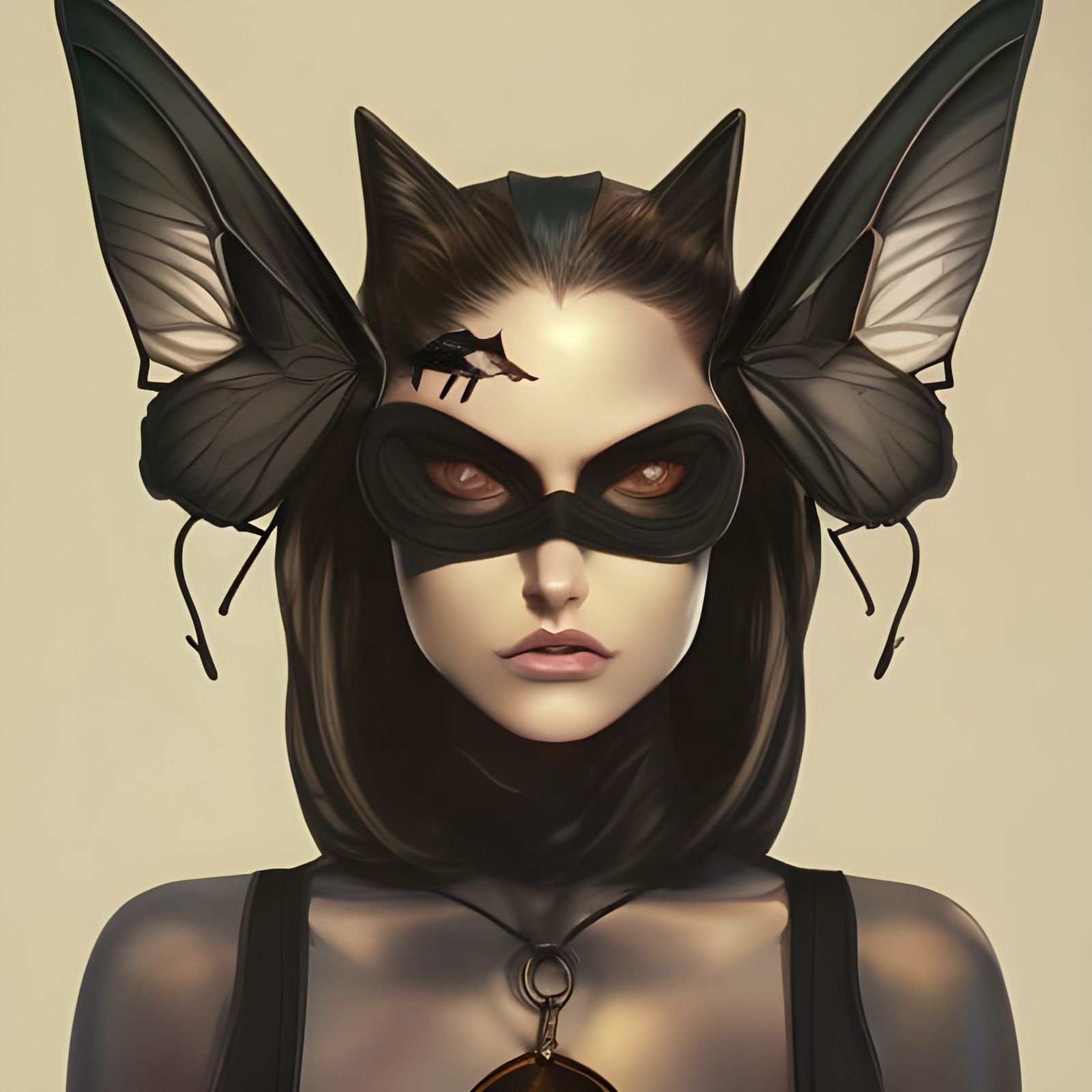 cat woman on the beach, moths, by james jean, yoji shinkawa, dan ...