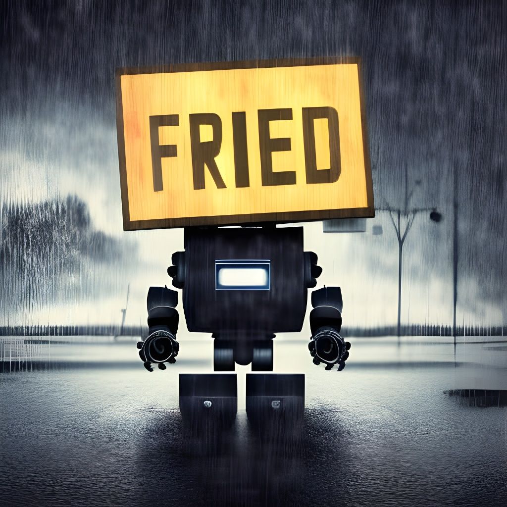 Exhausted Robot - AI Generated Artwork - NightCafe Creator