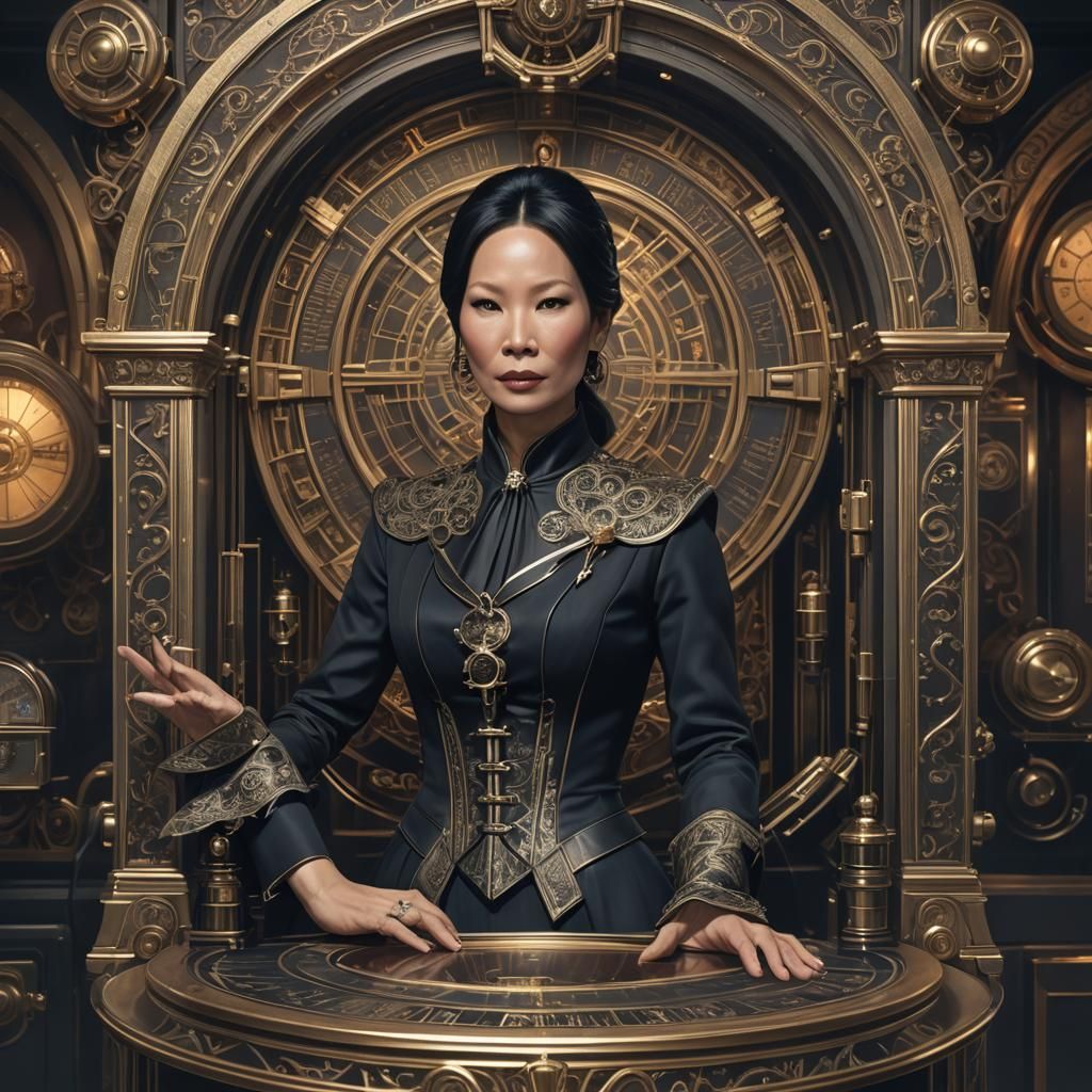 Lucy Liu is a super sarcastic and strict businesswoman dressed in smart ...