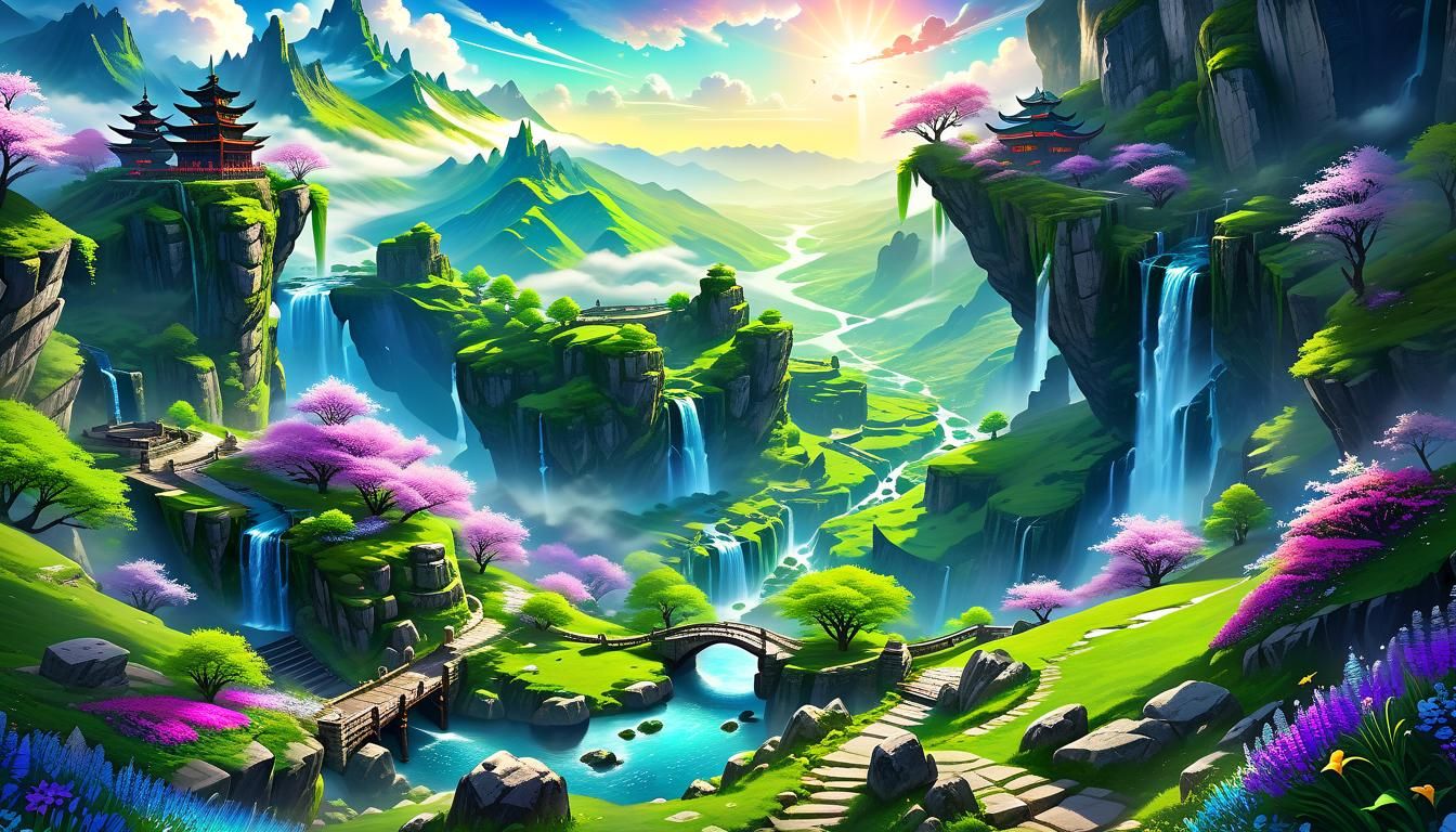 Spring Gaming World - AI Generated Artwork - NightCafe Creator