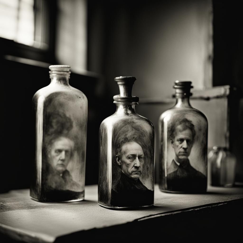 experimental photography, collodion wet plate process, off-centered ...