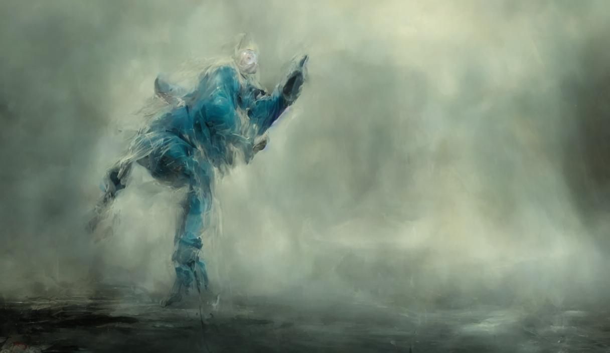 ghost spray paint, oil painting, horror acrylic, melted wax, fine ...