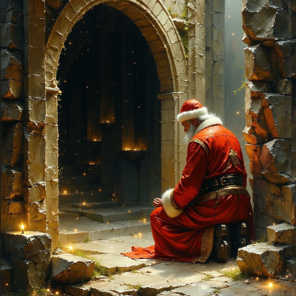 He is not here. He is risen. - Santa Claus in Reverent Hush...