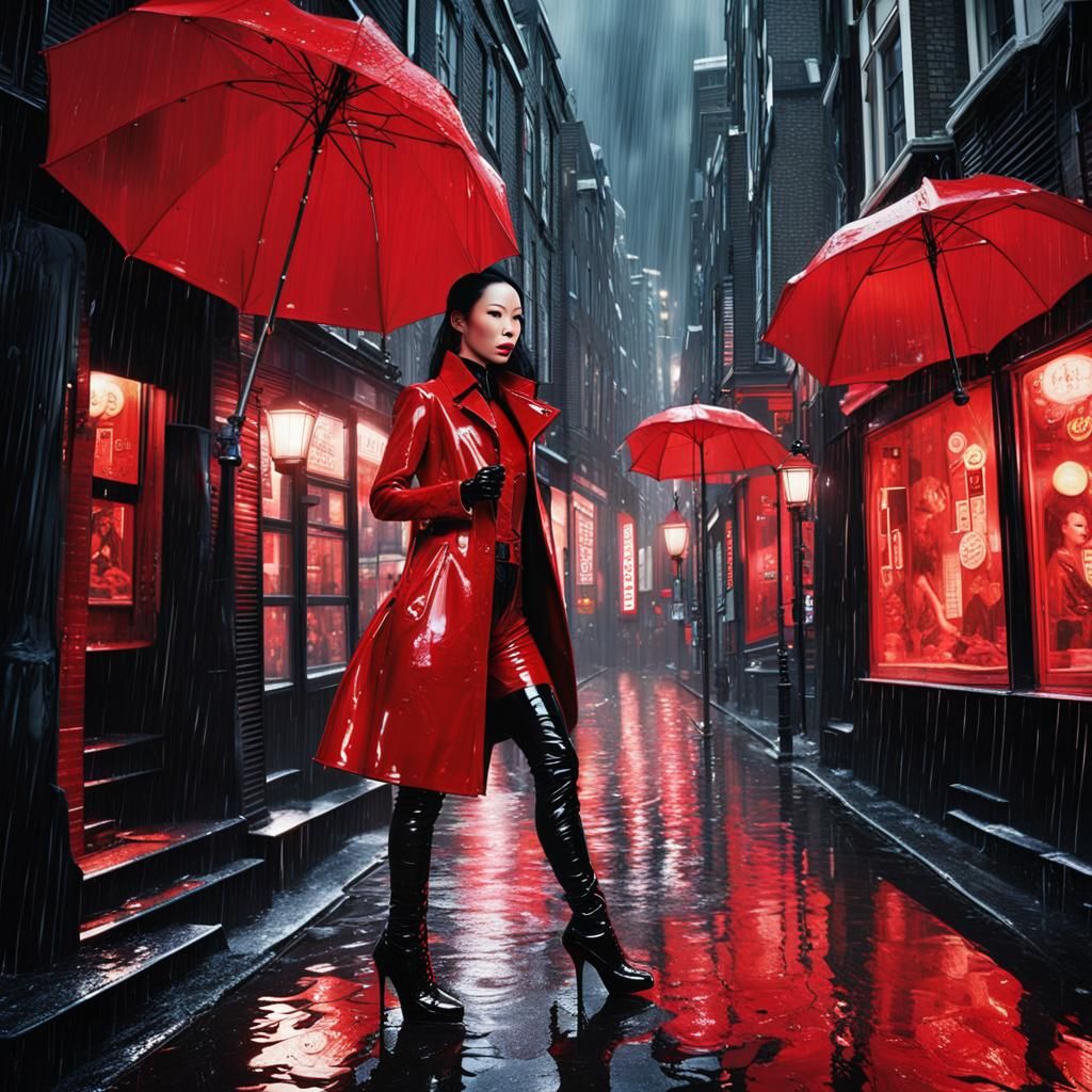 A glossy magazine called Fantasy Latex. Lucy Liu is a strict martinet ...