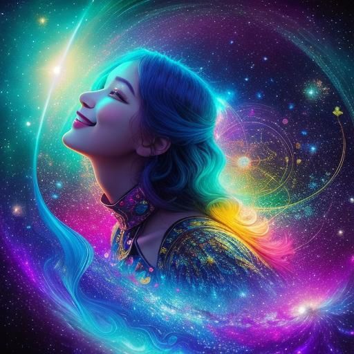 Laughing Cosmos - AI Generated Artwork - NightCafe Creator