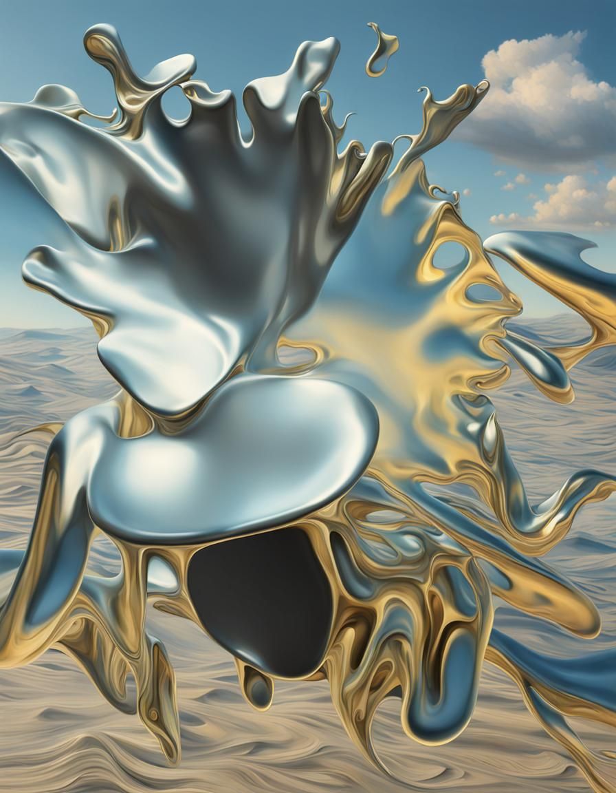 Chrome Splash ! - AI Generated Artwork - NightCafe Creator