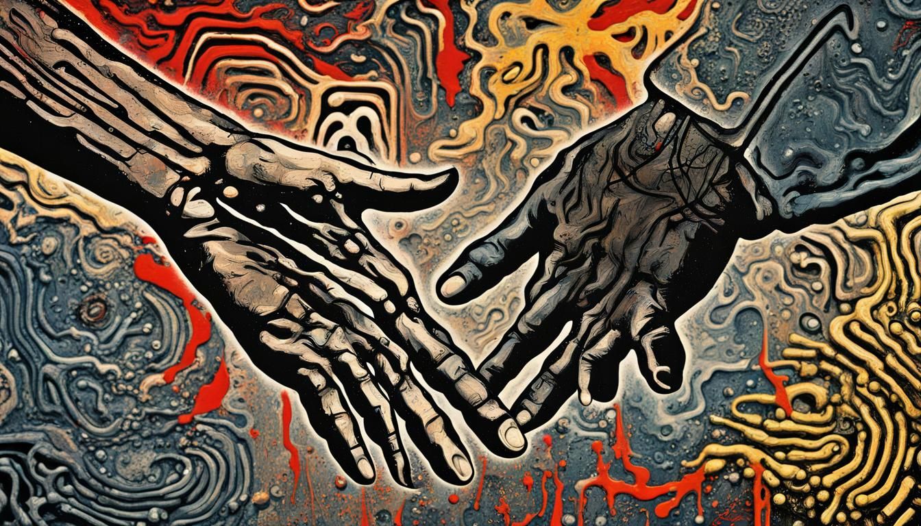 Back Handed Handshake - AI Generated Artwork - NightCafe Creator
