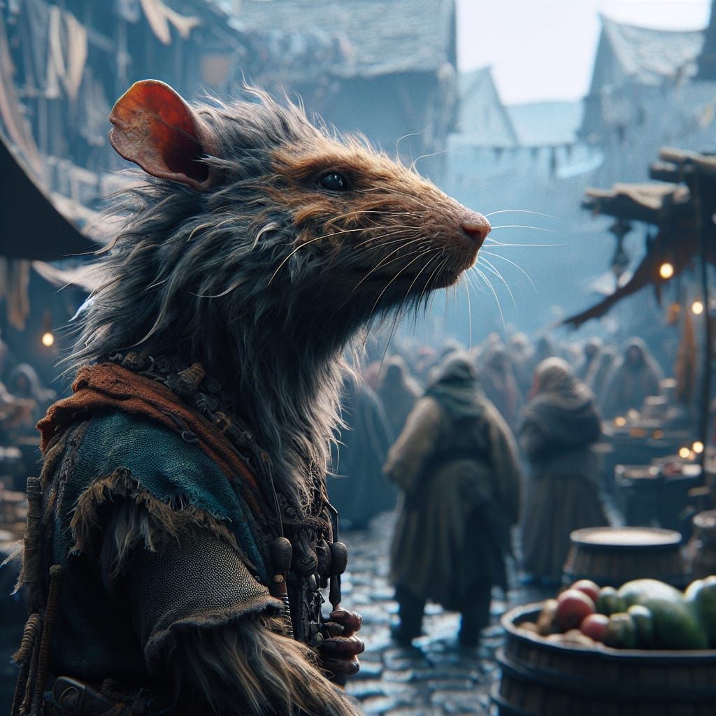 Wererat Rogue scavenging for food #2 - AI Generated Artwork - NightCafe ...