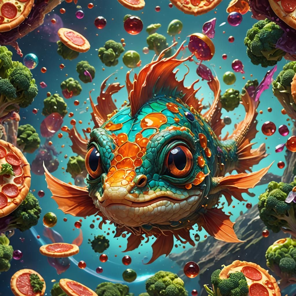 The Flying Space Fish. - AI Generated Artwork - NightCafe Creator