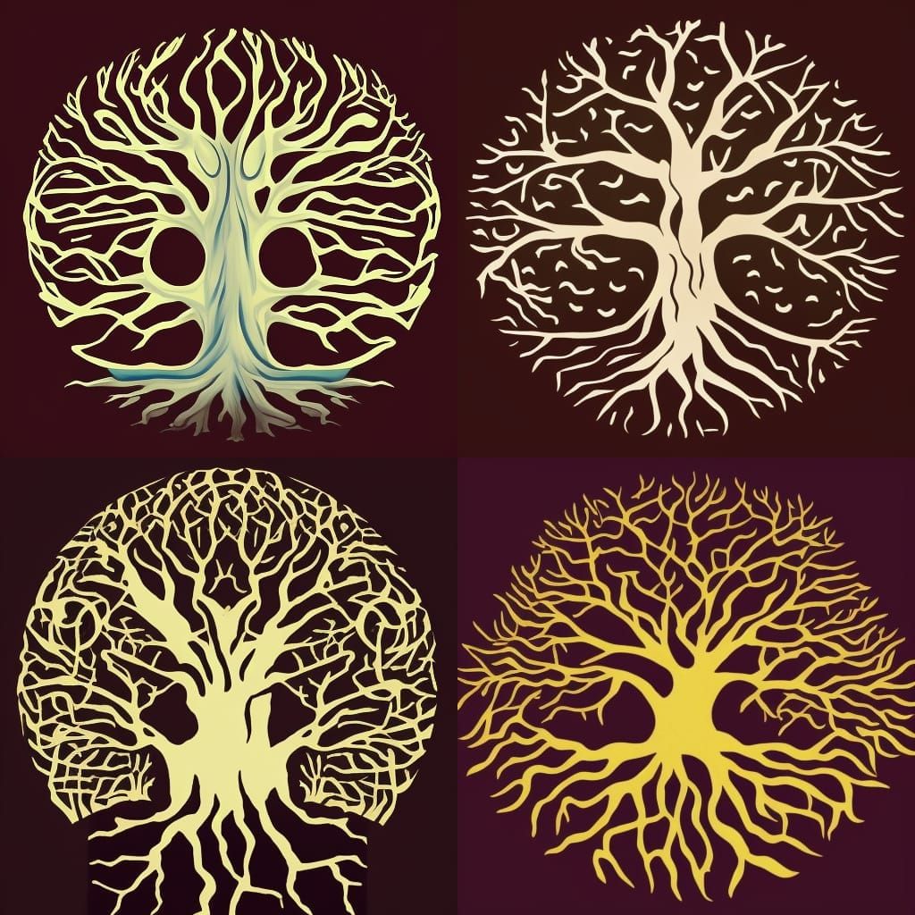 tree as a duality symbol - AI Generated Artwork - NightCafe Creator