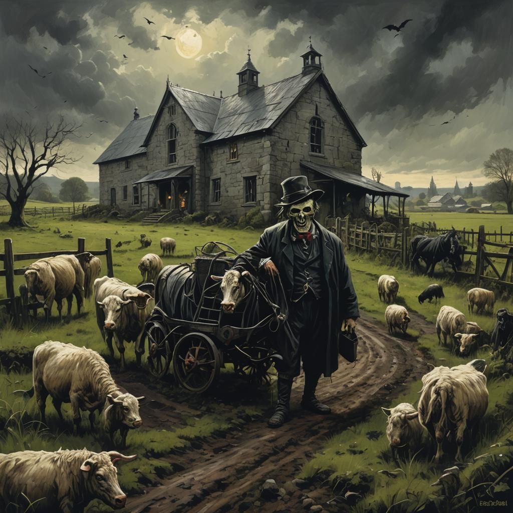 gothic irish farm horror - AI Generated Artwork - NightCafe Creator