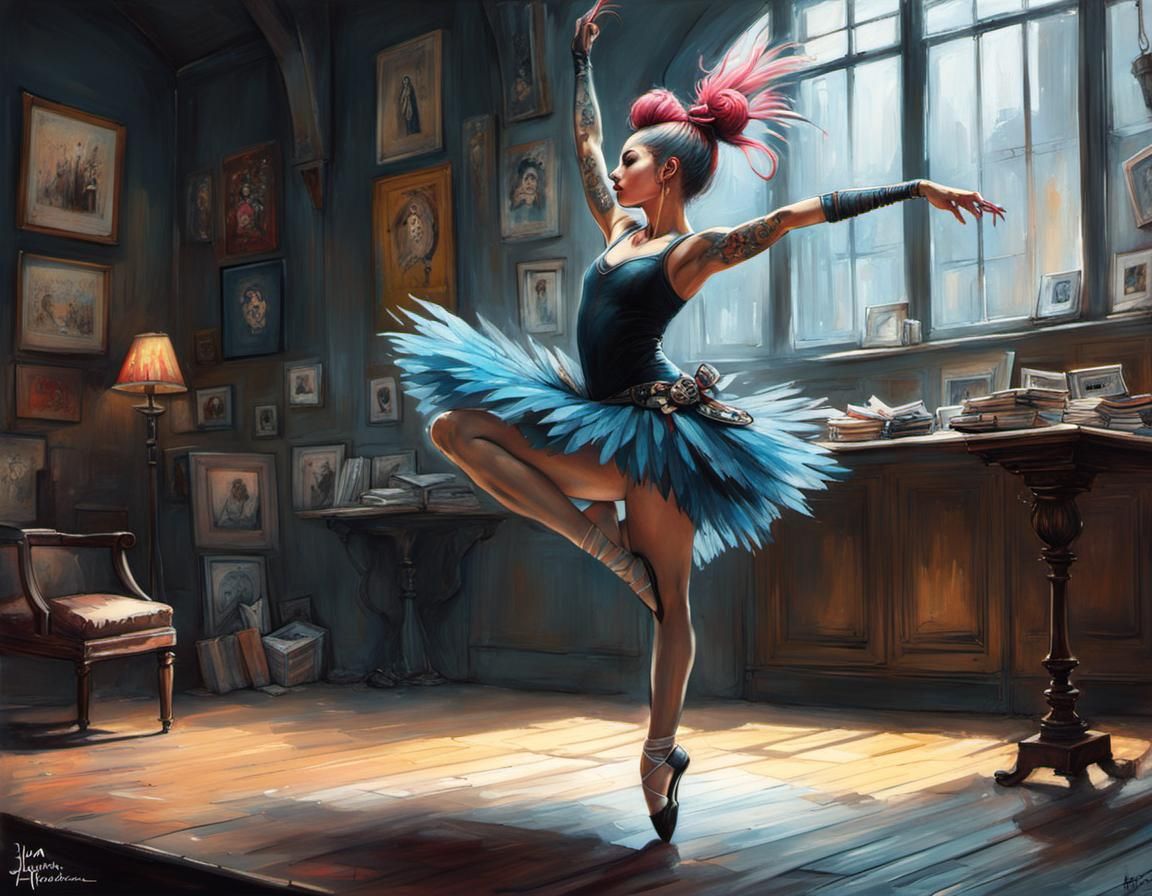 Punk Ballerina - AI Generated Artwork - NightCafe Creator