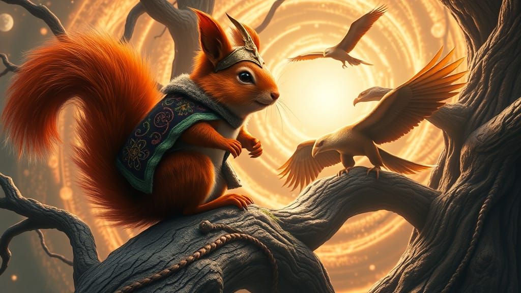 Viking Squirrel of Norse Mythology Watches from Ab... - AI Art