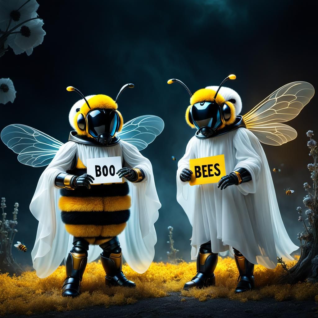 Boo Bees - AI Generated Artwork - NightCafe Creator