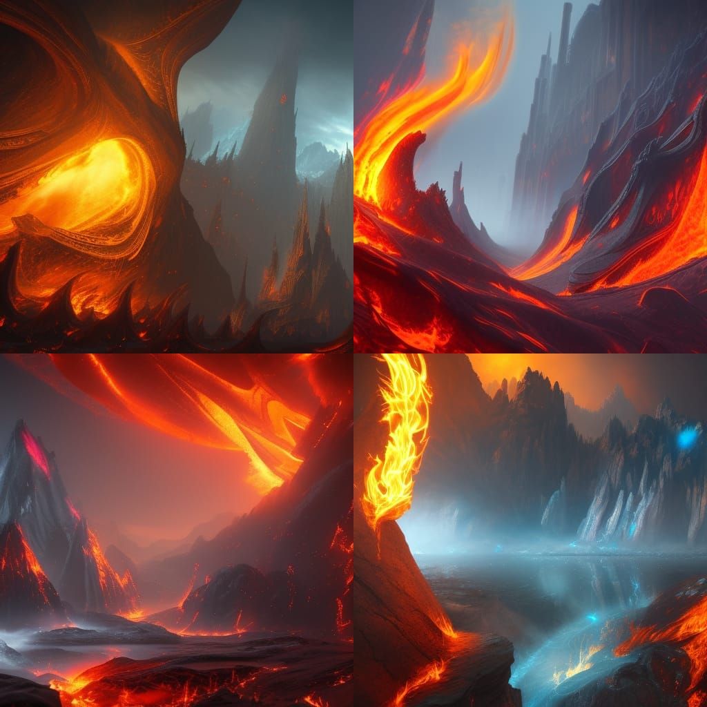FIRE flames COld flames - AI Generated Artwork - NightCafe Creator