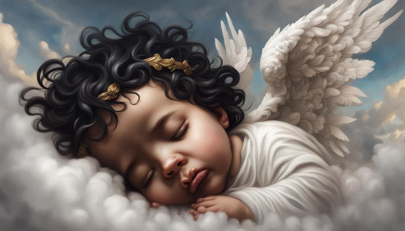 BABY CHERUBS SLEEPING 17 - AI Generated Artwork - NightCafe Creator