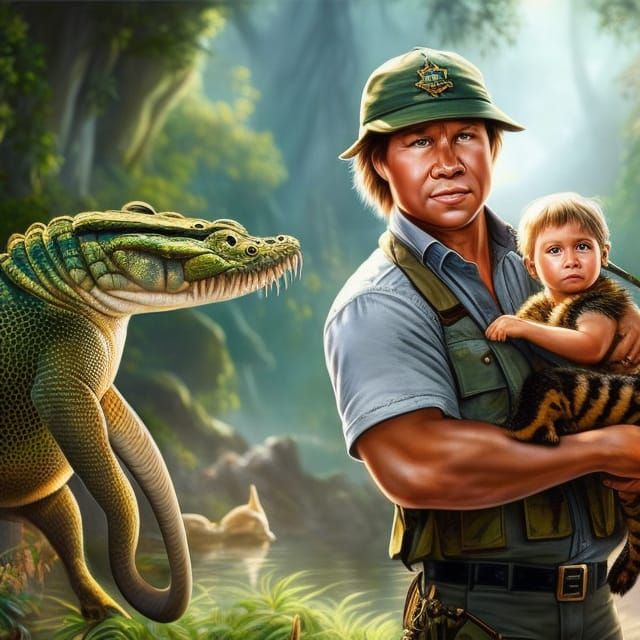 Steve Irwin - AI Generated Artwork - NightCafe Creator