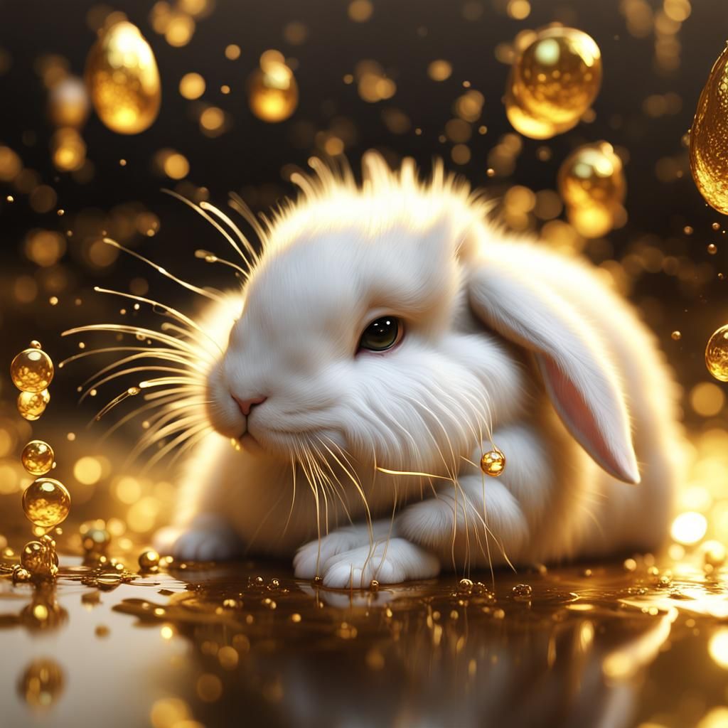 fluffy baby bunny - AI Generated Artwork - NightCafe Creator