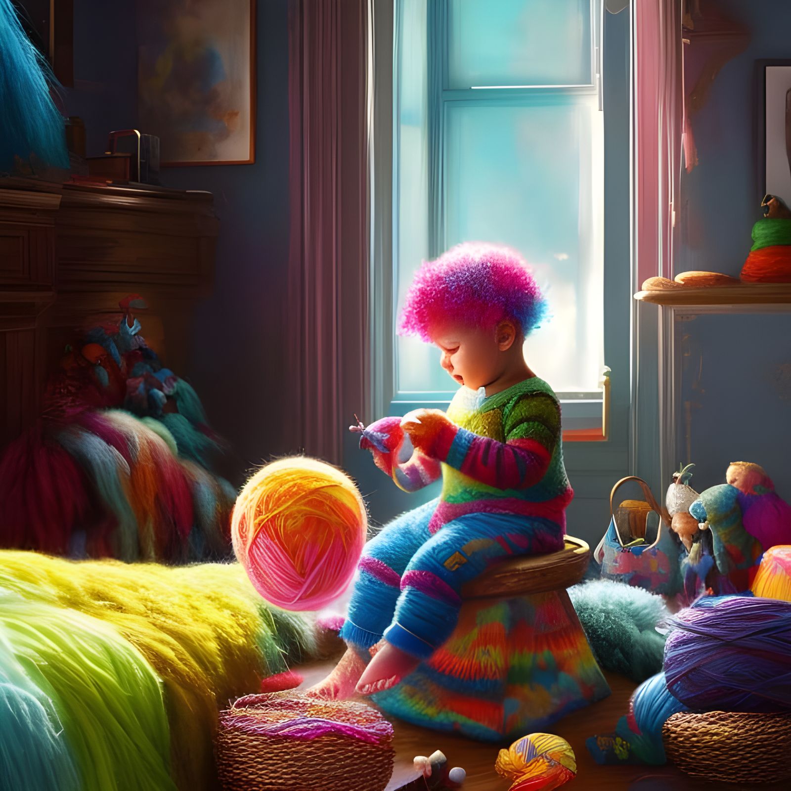 "Knitting Master" - AI Generated Artwork - NightCafe Creator