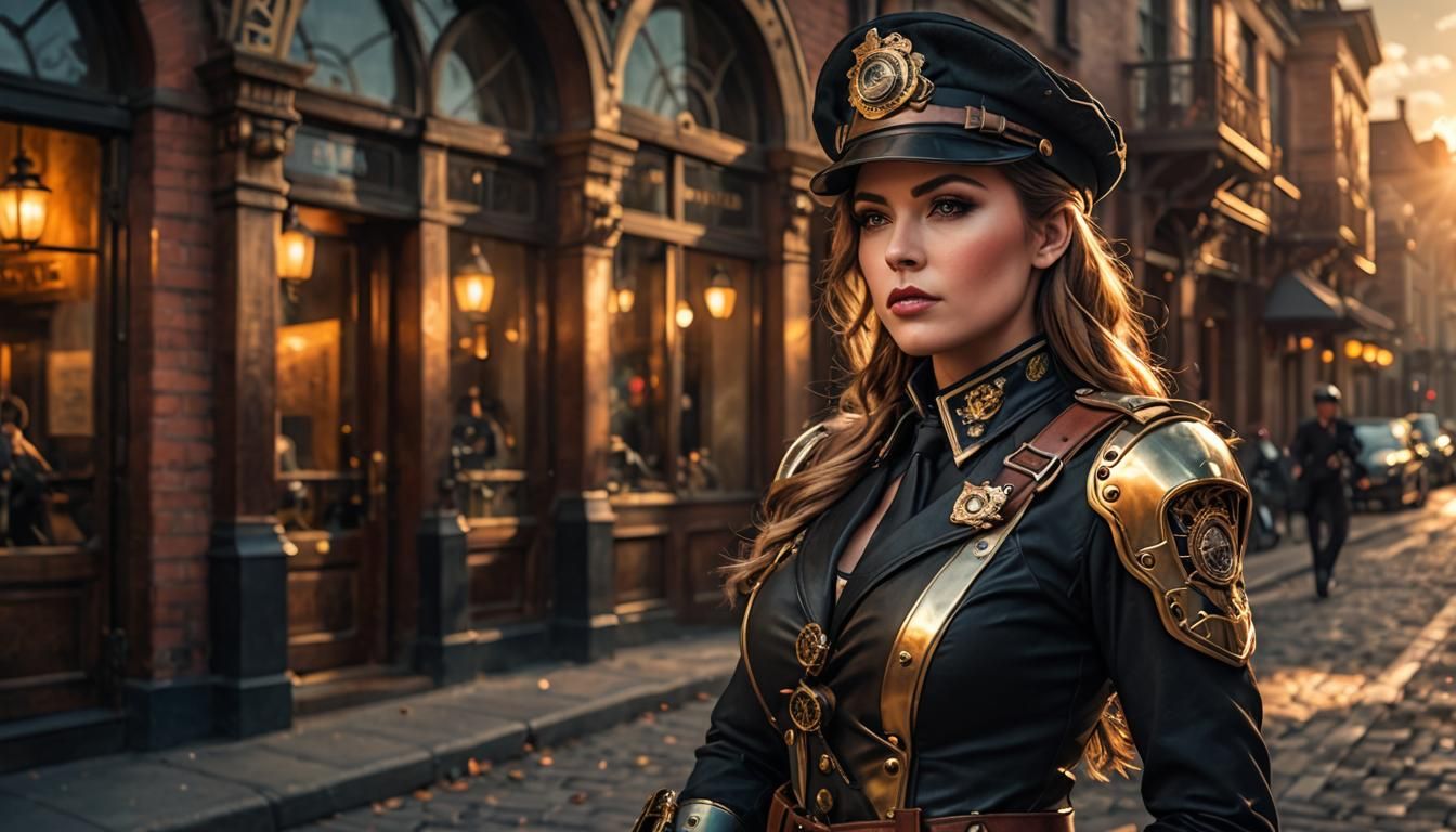 Steampunk army Officer - AI Generated Artwork - NightCafe Creator