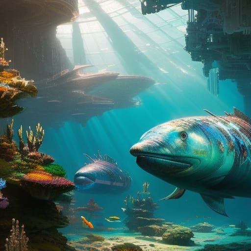 exploring the deepest oceans on Earth- Daily challenge #167 - NightCafe