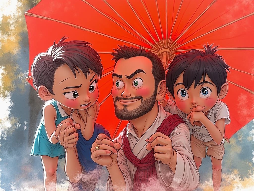 Whimsical Studio Ghibli Characters in a Fantastica... - AI Art