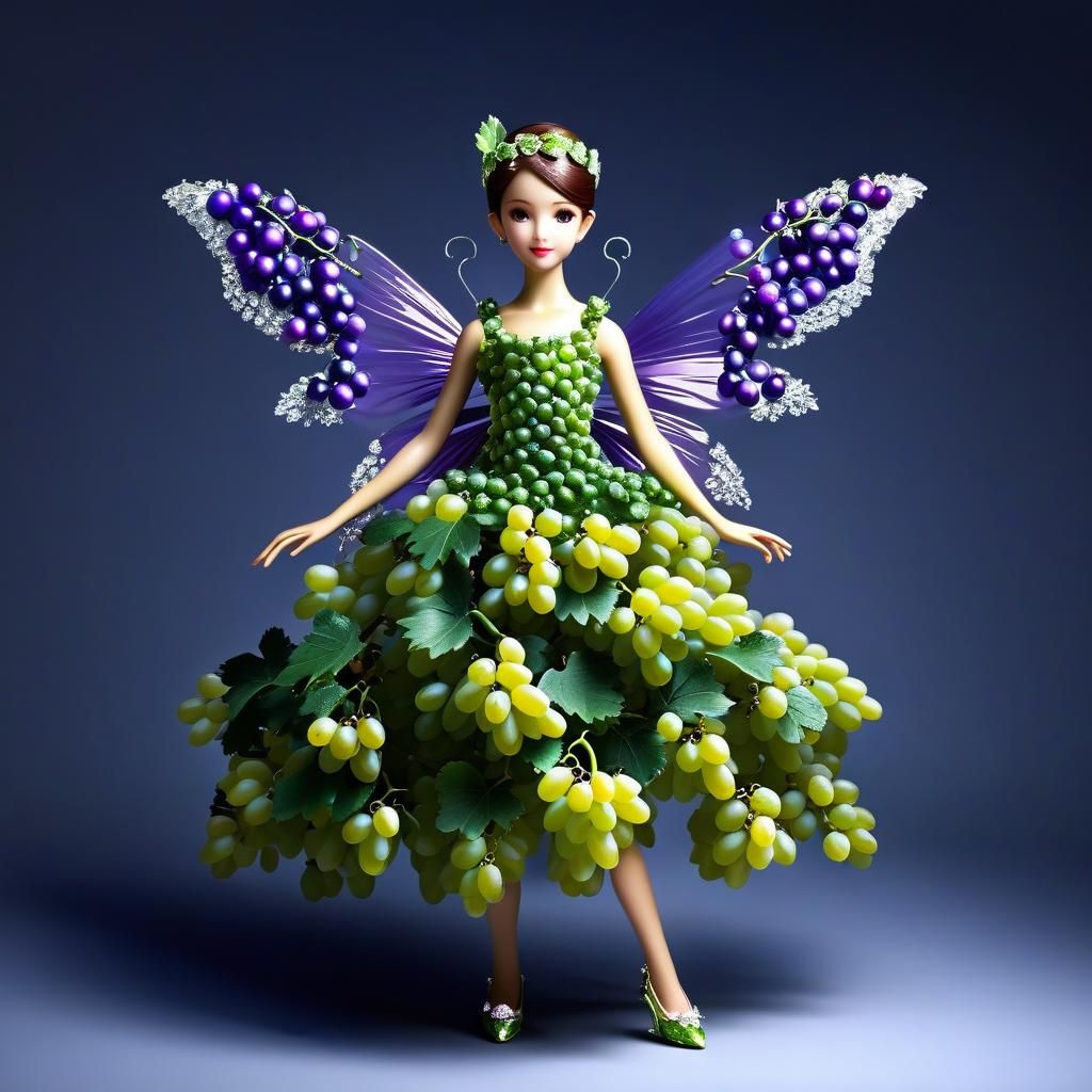 My cute grapes fairy - AI Generated Artwork - NightCafe Creator