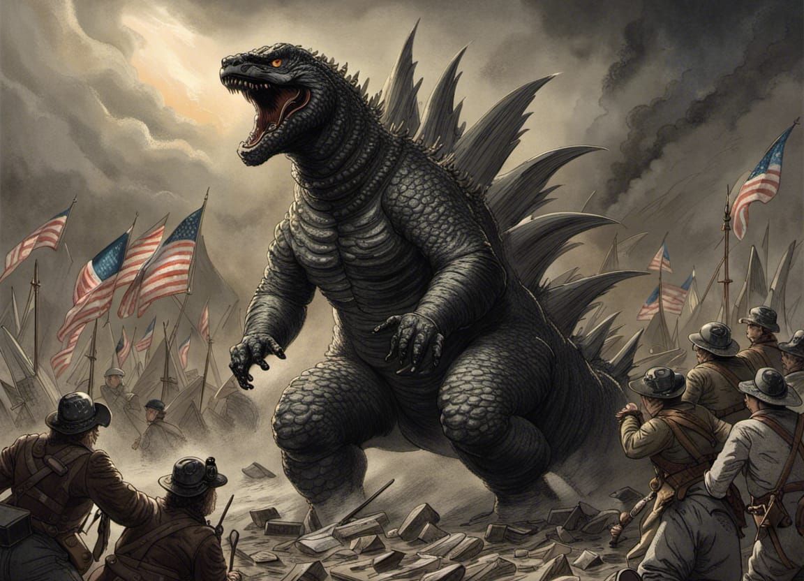 American Godzilla - AI Generated Artwork - NightCafe Creator