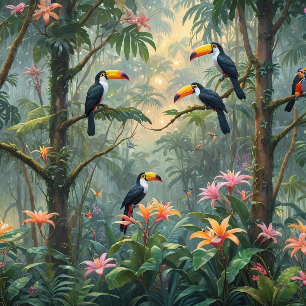 Rainforest - AI Generated Artwork - NightCafe Creator