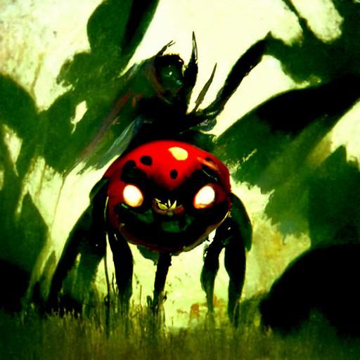 Super scary ladybug monster - AI Generated Artwork - NightCafe Creator
