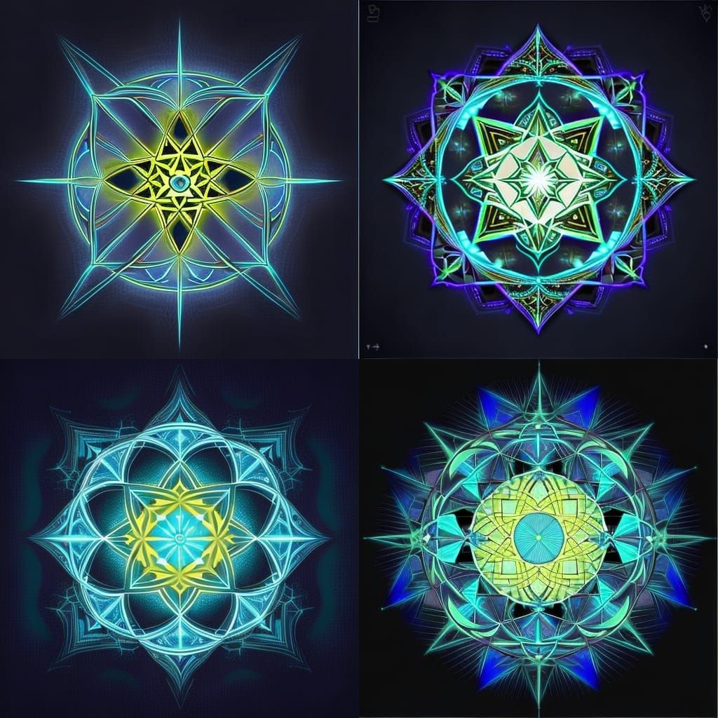 Sacred Geometry Symbols - AI Generated Artwork - NightCafe Creator