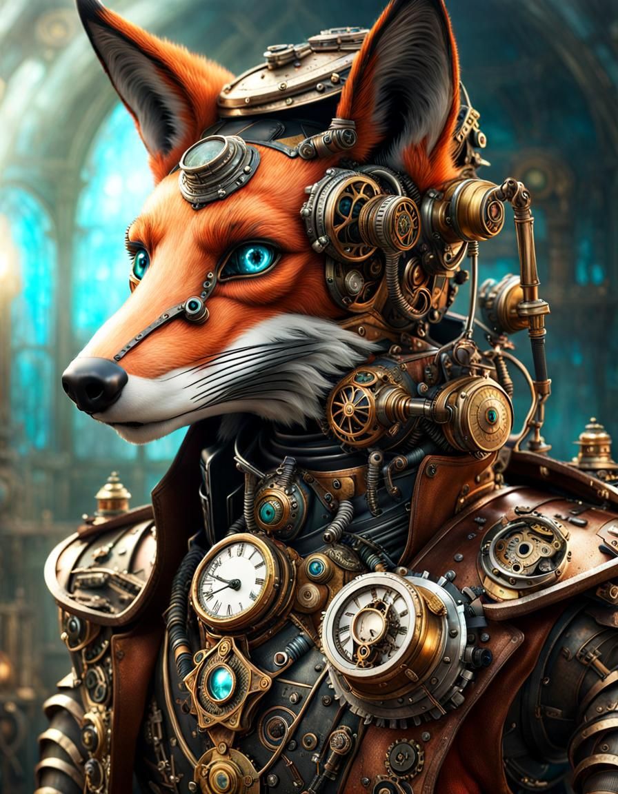 Steam Fox - AI Generated Artwork - NightCafe Creator