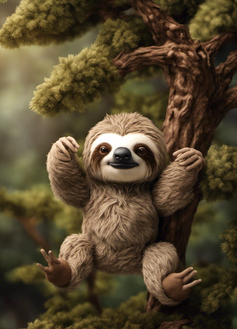 Sloth toy - AI Generated Artwork - NightCafe Creator