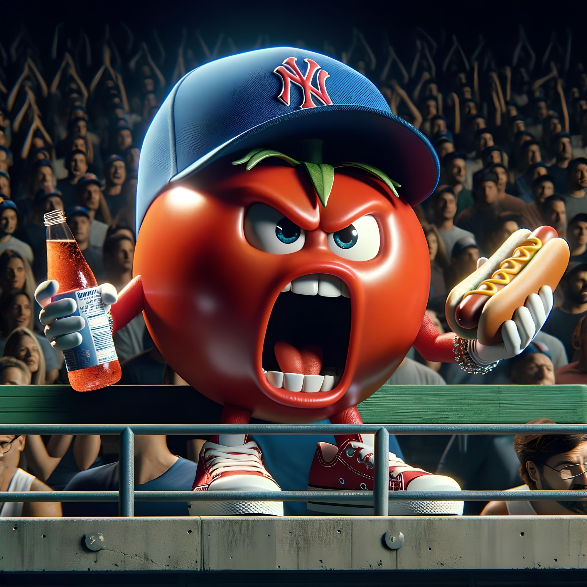 New York Yankees Fan - Angry Tomato 3 : r/nightcafe