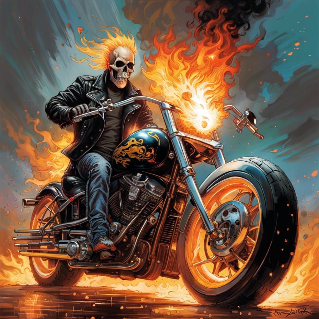 Ghost Rider - AI Generated Artwork - NightCafe Creator