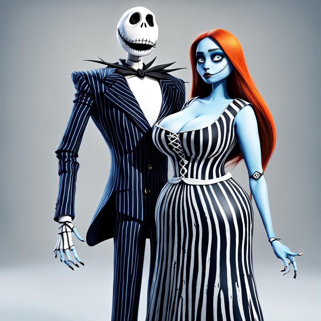 Sally & Jack Skellington - AI Generated Artwork - NightCafe Creator