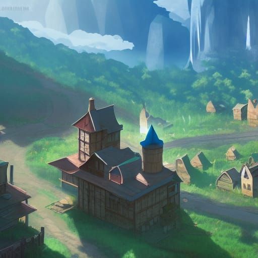 Cute gnome town - AI Generated Artwork - NightCafe Creator