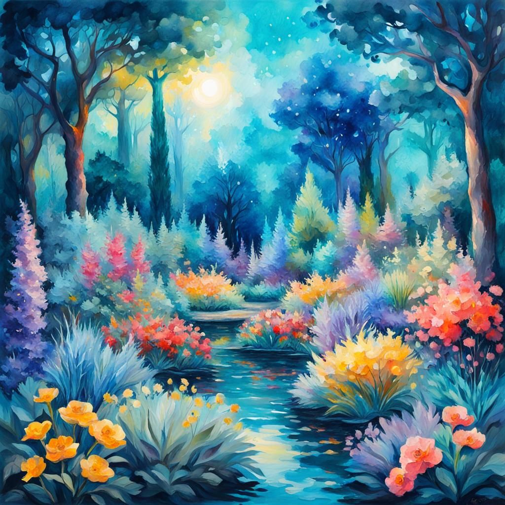 beautiful astral garden - AI Generated Artwork - NightCafe Creator