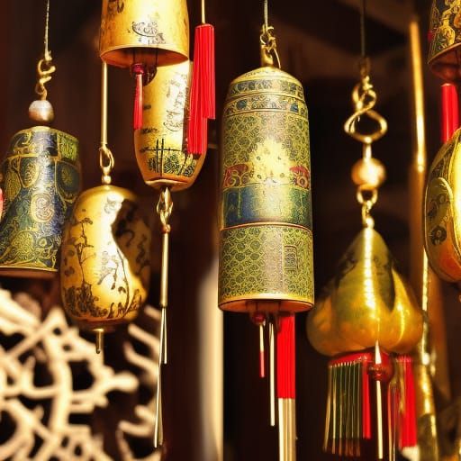 Good Vibes Wind Chimes - AI Generated Artwork - NightCafe Creator