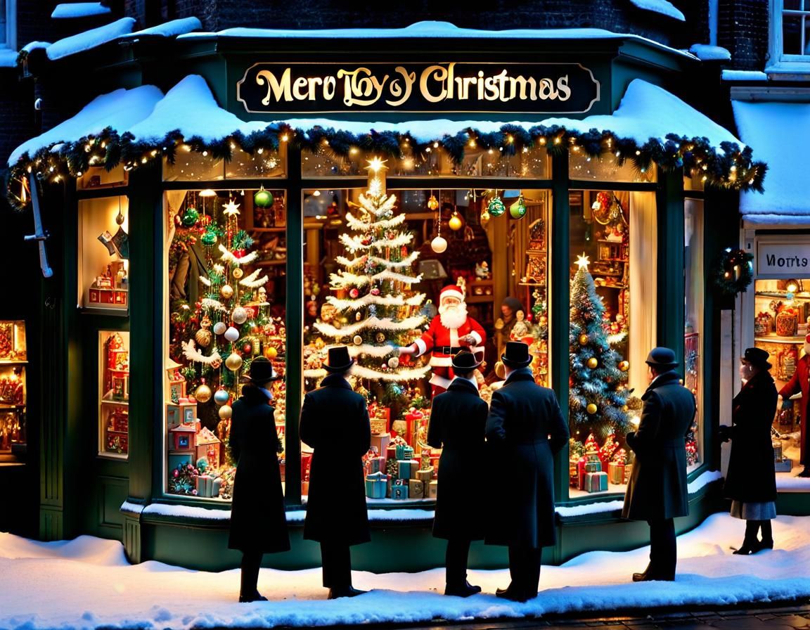 Christmas Toy Store Window - AI Generated Artwork - NightCafe Creator