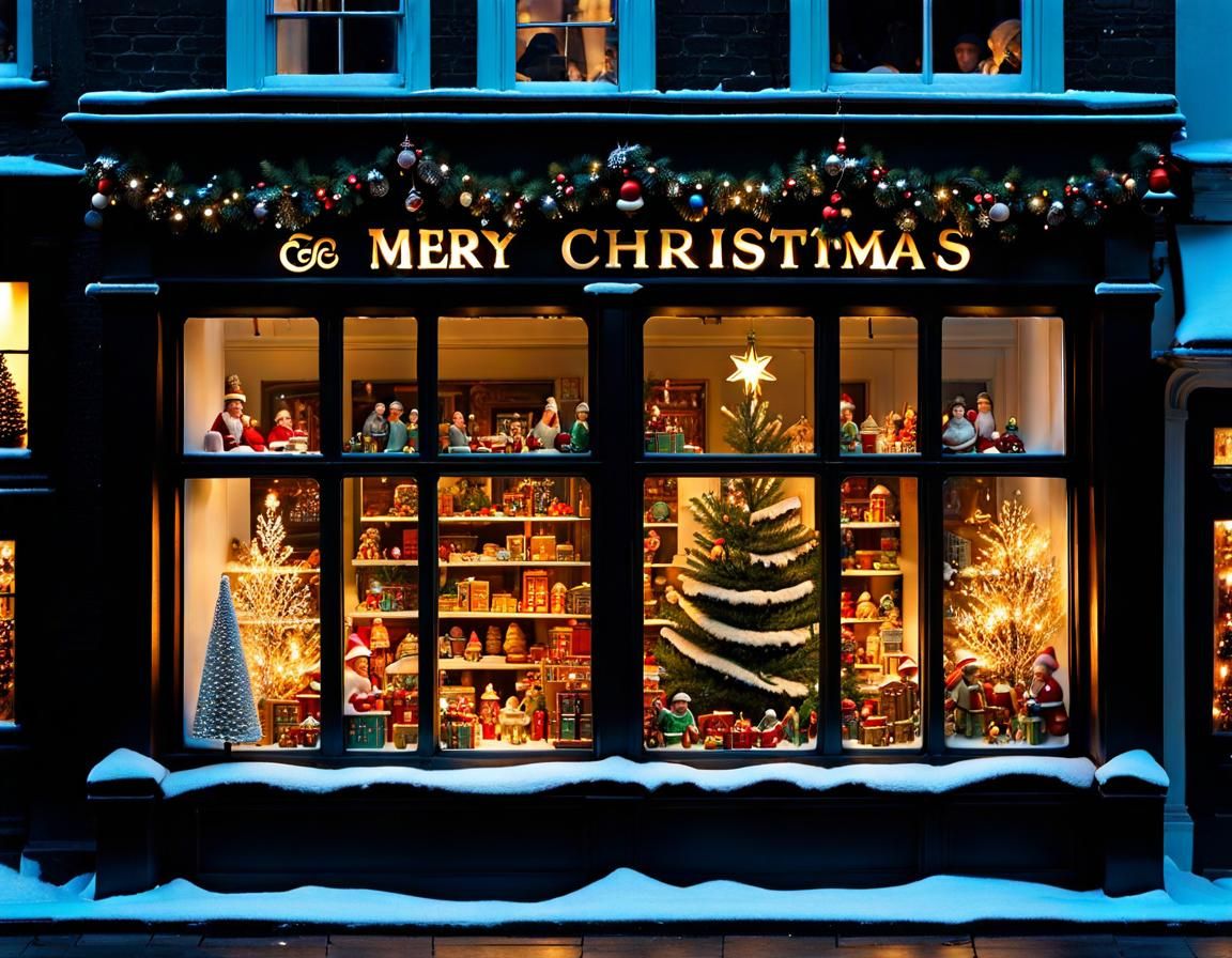 Christmas Toy Store Window - AI Generated Artwork - NightCafe Creator