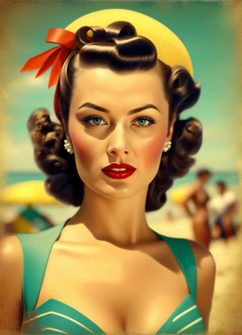 Pin Up Girl - AI Generated Artwork - NightCafe Creator