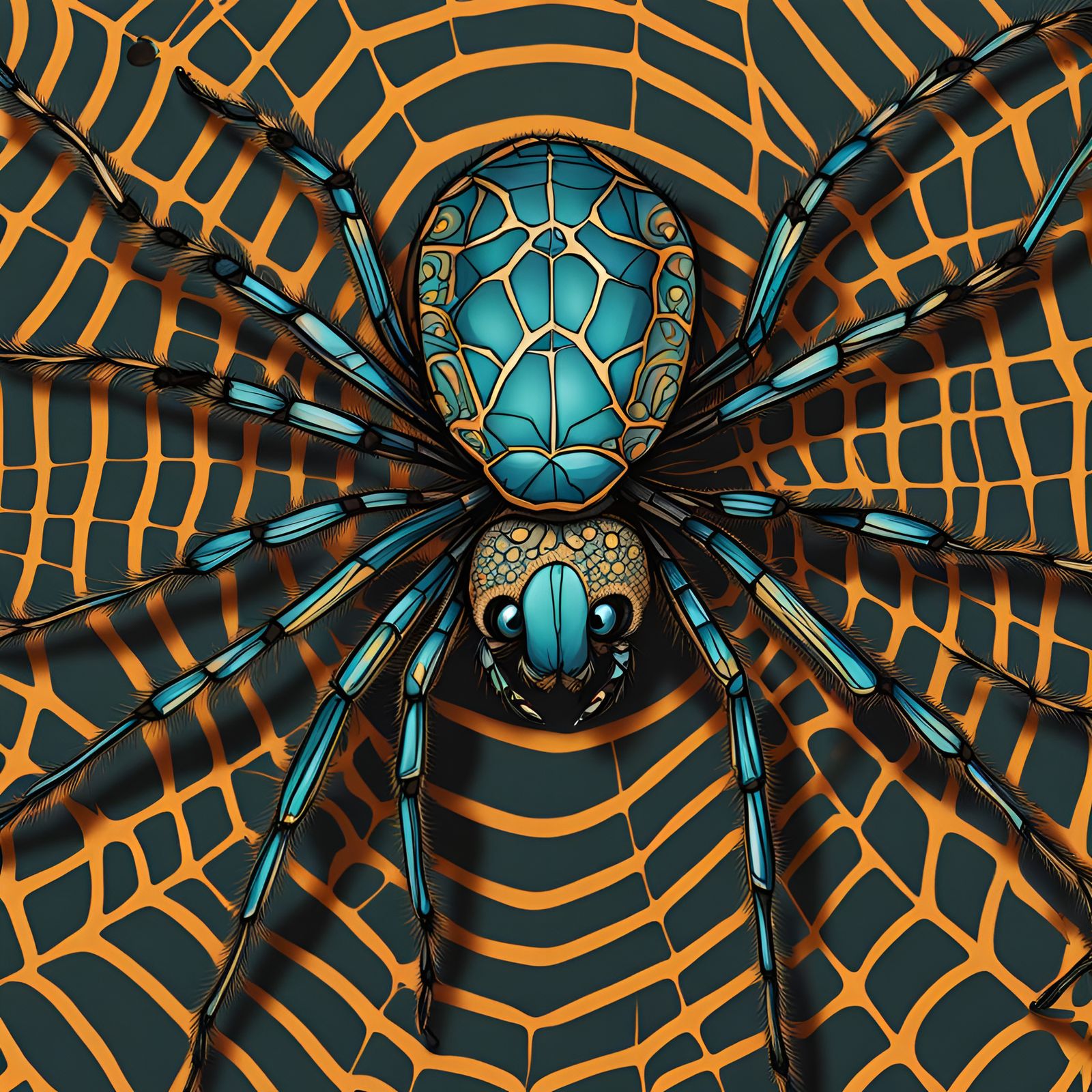 Psychedelic Spider (1) - AI Generated Artwork - NightCafe Creator