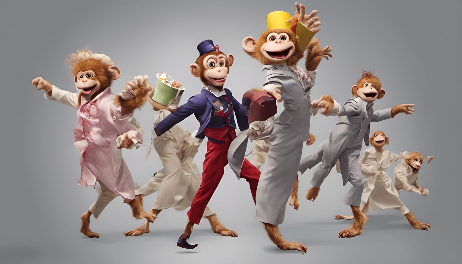 Dancing Monkeys - AI Generated Artwork - NightCafe Creator