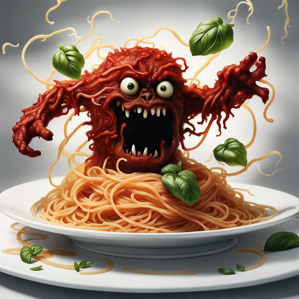 Pasta monster - AI Generated Artwork - NightCafe Creator