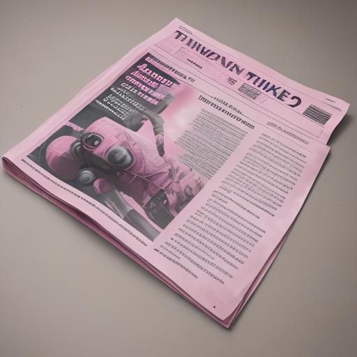 Pink newspaper - AI Generated Artwork - NightCafe Creator