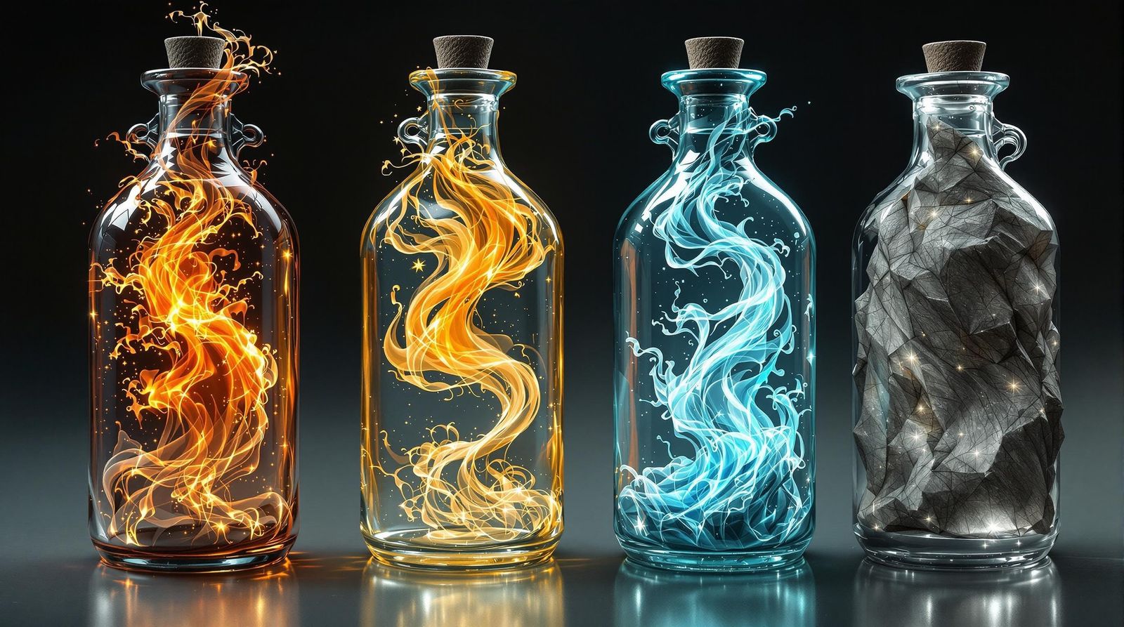 Spectral Elemental Entities in Glass Vials as Phot... - AI Art