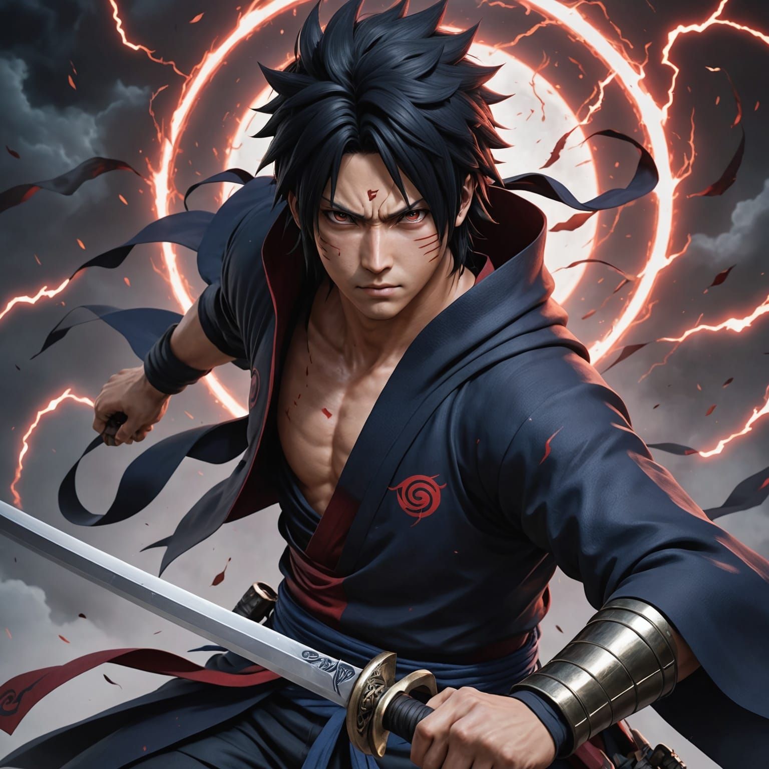 Sasuke Uchiha -samurai style - Sasuke Uchiha -samurai st...