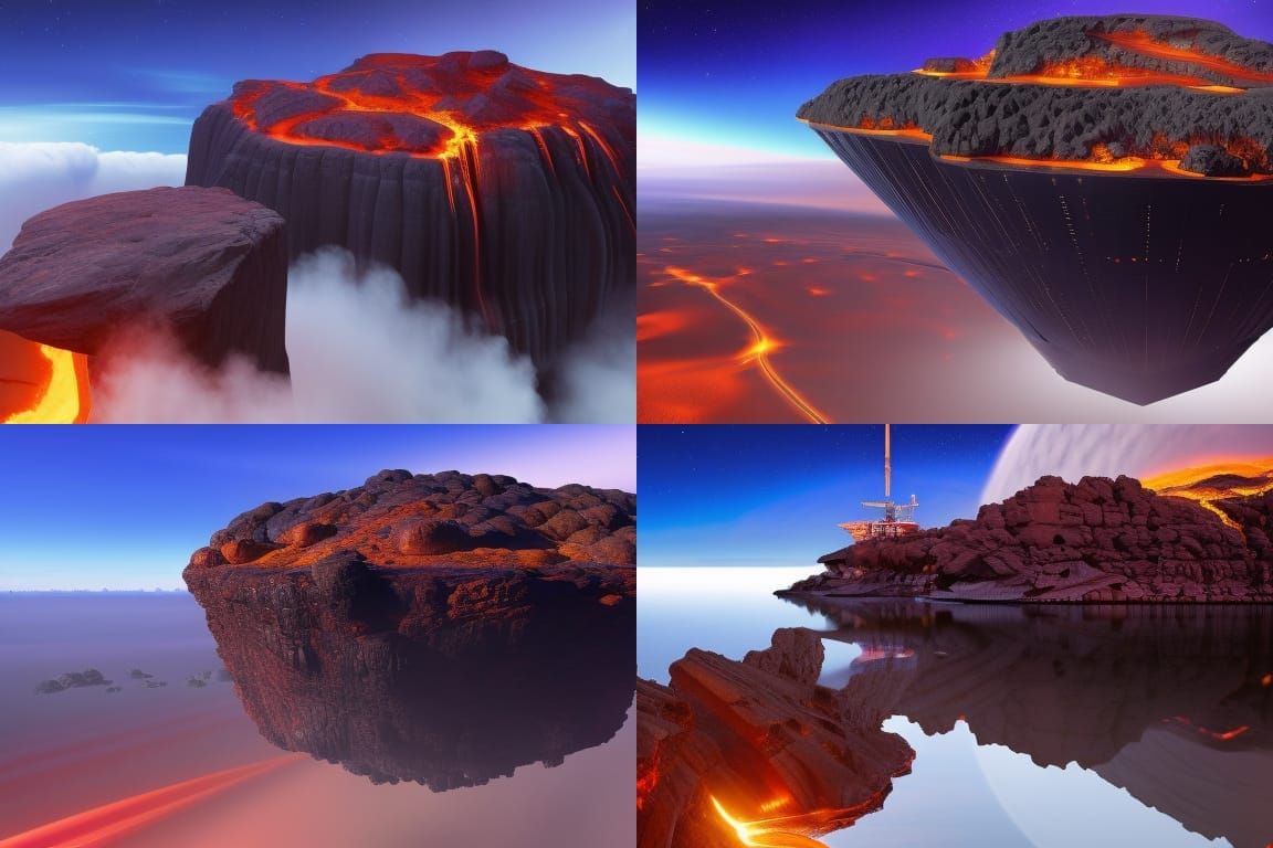 Volcanic Terrain Evolution Experiment - Step 2 - AI Generated Artwork ...