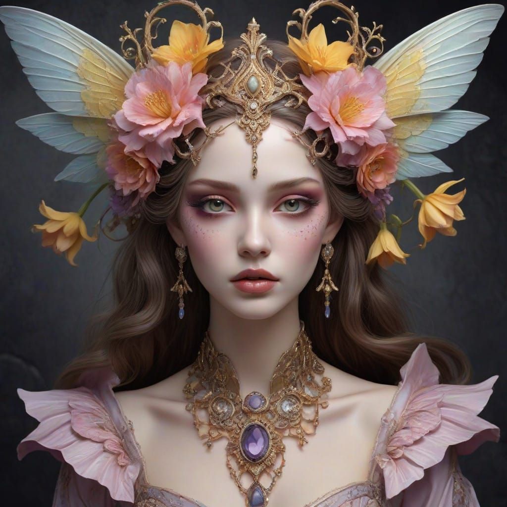 Digital Art of an Elongated Horned Character in Vi... - AI Art